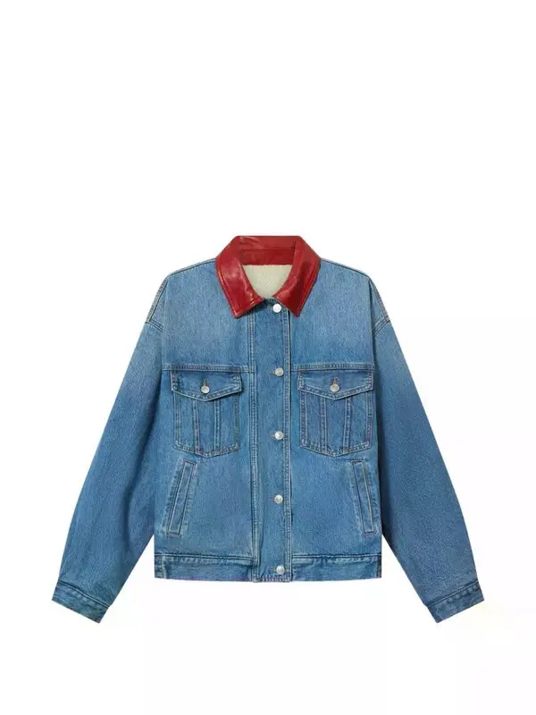 MARANT Reversible Shearling-effect Denim Jacket
