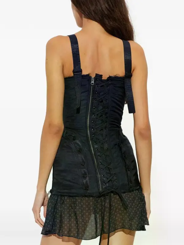 KNWLS Sable Lace-up Mini Dress