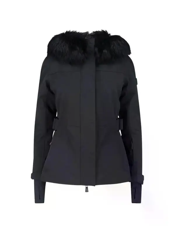 Moncler Loira Faux Fur-trimmed Belted Jacket