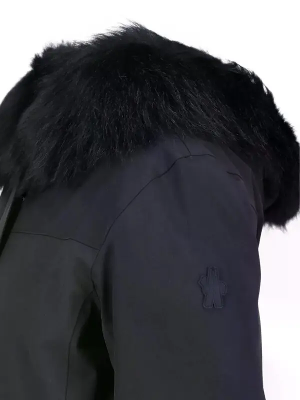 Moncler Loira Faux Fur-trimmed Belted Jacket