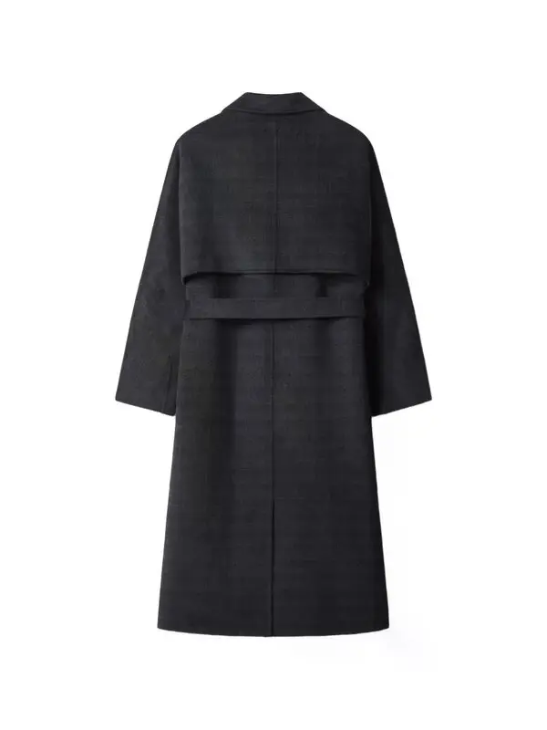 Maison Kitsuné Belted Checked Coat