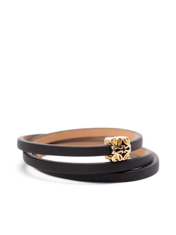 Loewe Anagram Bombé Leather Bracelet