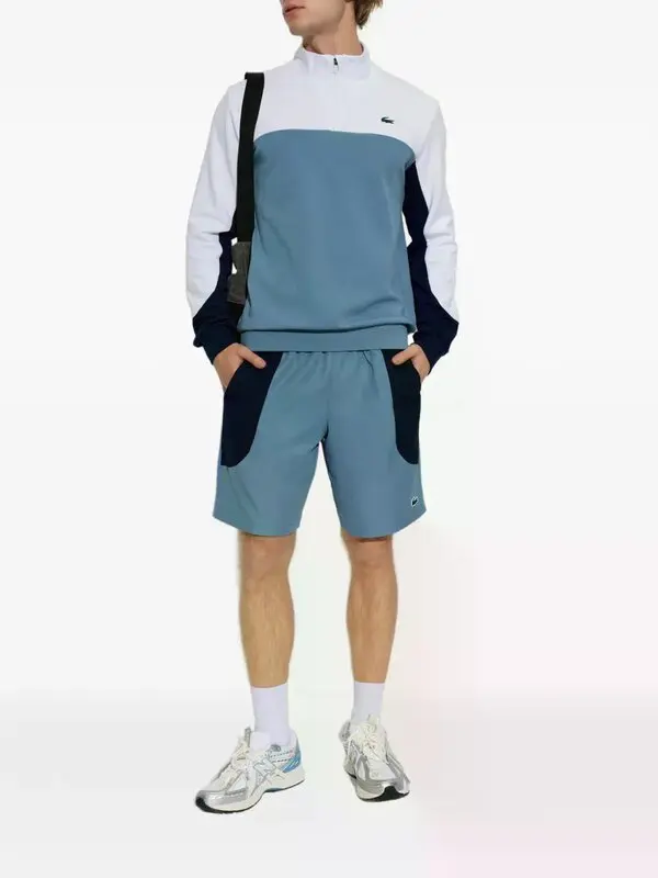 Lacoste Colour-block Quarter-zip Sport Sweatshirt