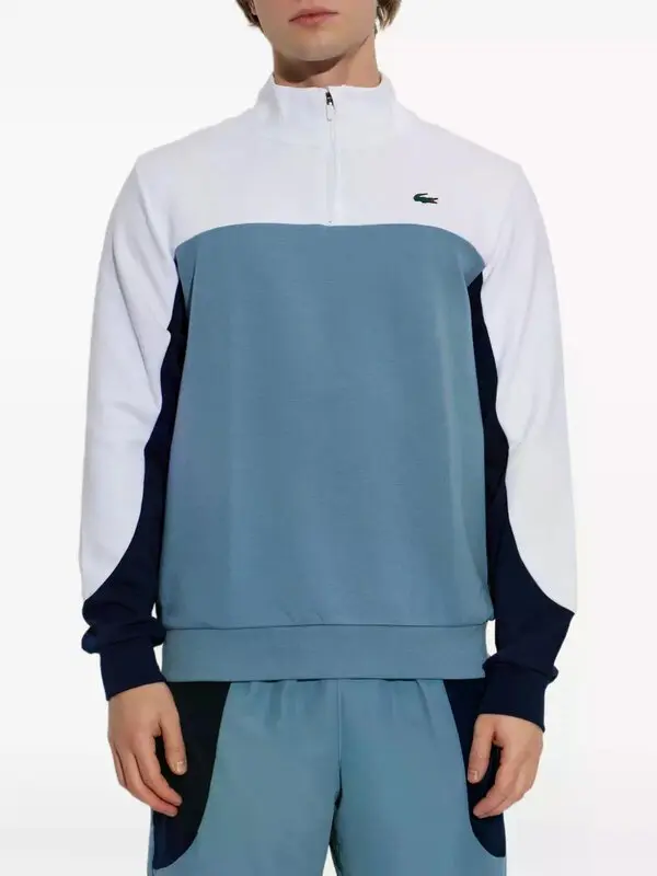 Lacoste Colour-block Quarter-zip Sport Sweatshirt