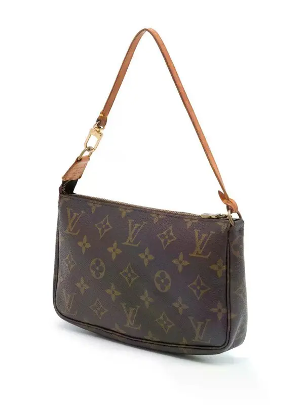 LOUIS VUITTON 2000 Monogram Pochette Accessoires Shoulder Bag - Brown