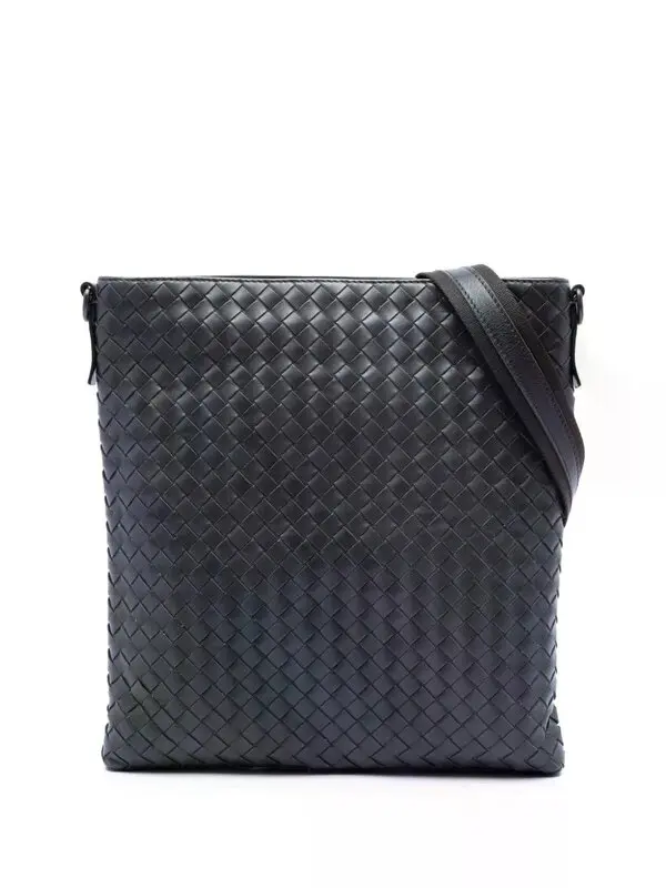 Bottega Veneta 2012-2026 Nappa Intrecciato Vn Crossbody Bag - Grey