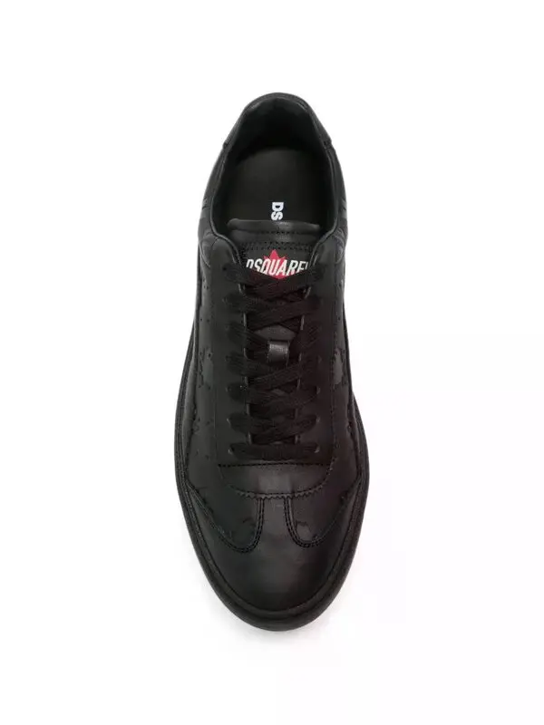 Dsquared2 Rider Logo-embossed Leather Sneakers