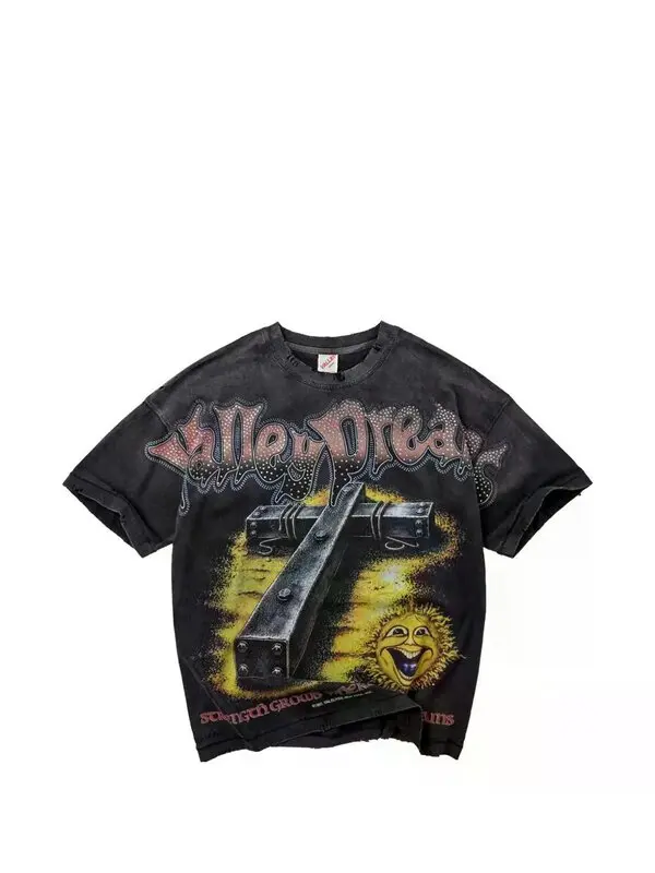 VALE FOREVER Graphic-print Distressed T-shirt
