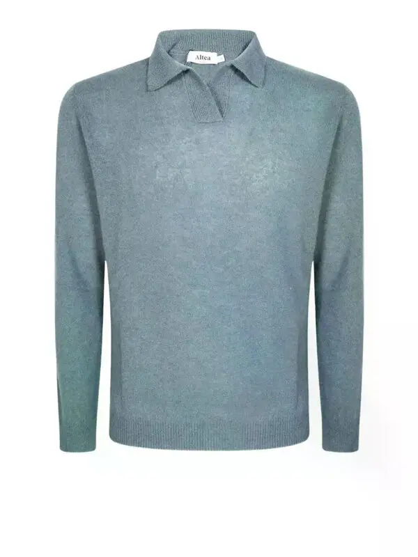 Altea Knitted Long-sleeve Polo Shirt