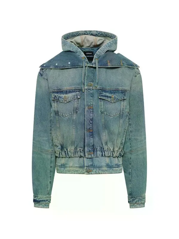 EGONLAB Hooded Denim Jacket
