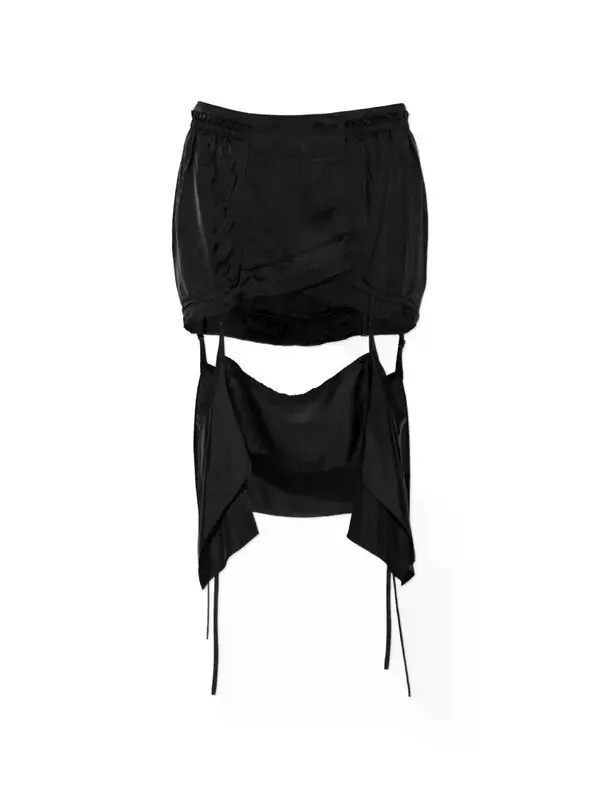 KNWLS Beth Layered-panel Skirt - Black