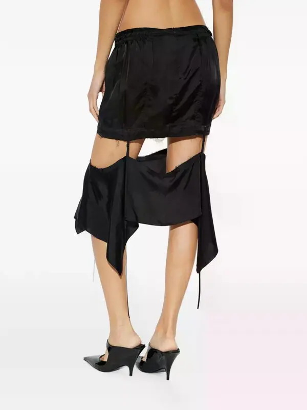 KNWLS Beth Layered-panel Skirt - Black