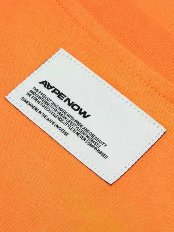 AAPE BY *A BATHING APE Aapenow Heart-patch T-shirt - Orange