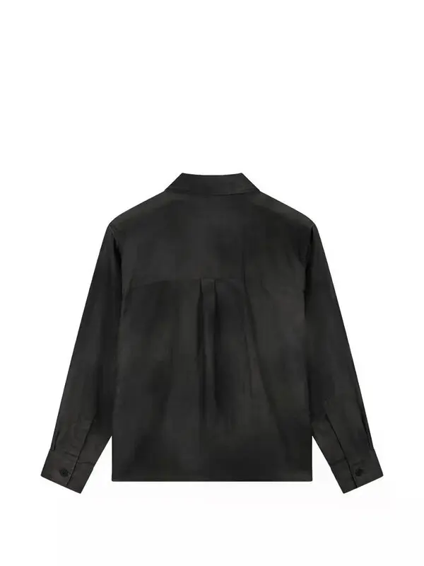 ARTE ANTWERP Dusty Zip-up Linen Shirt - Brown