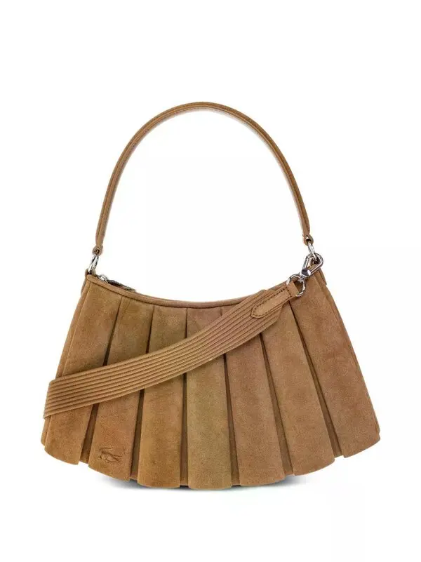Lacoste Medium Lenglen Pleated Shoulder Bag - Neutrals