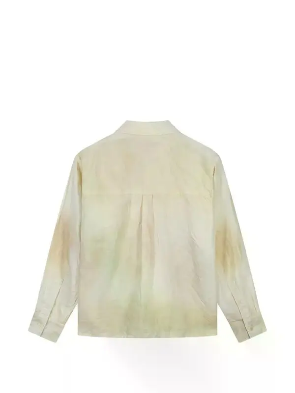 ARTE ANTWERP Dusty Zip-up Linen Shirt - Neutrals
