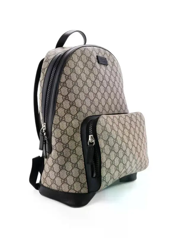 Gucci Zip Pocket Gg Coated Canvas Medium Backpack
