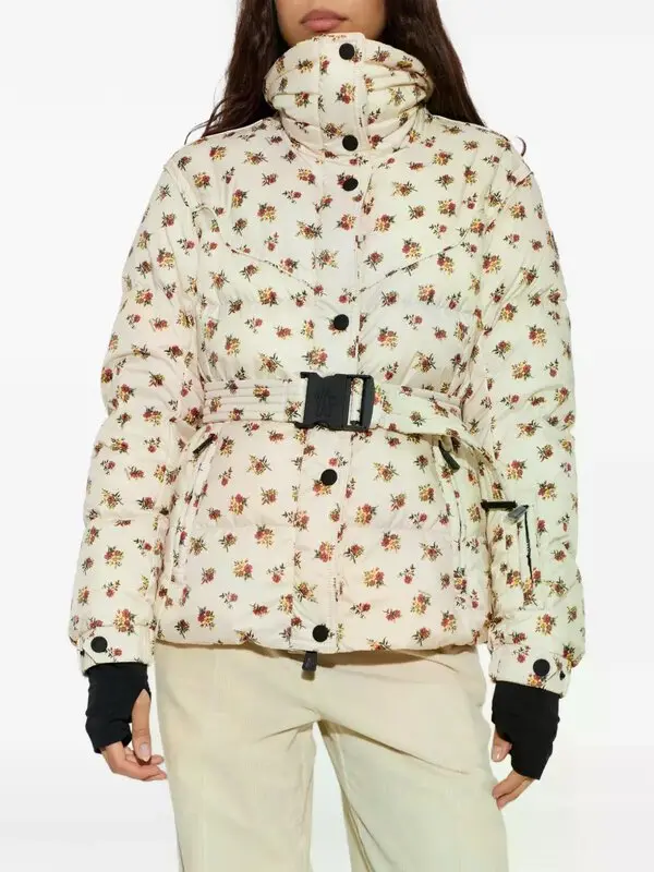 Moncler Karshi Floral-print Ski Jacket - White