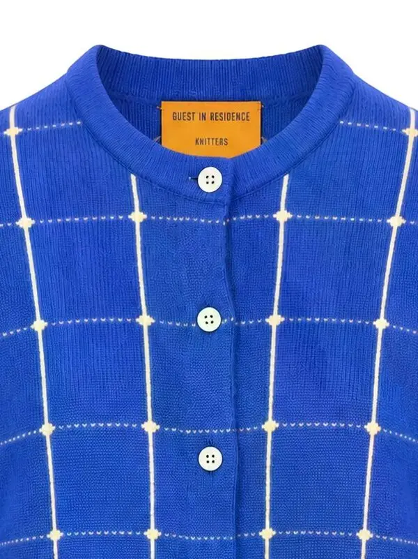 Guest In Residence Grid-pattern Cardigan