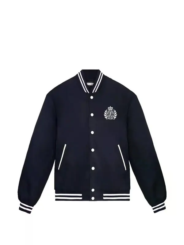 Sporty & Rich Health & Wellness Crest Varsity Jacket