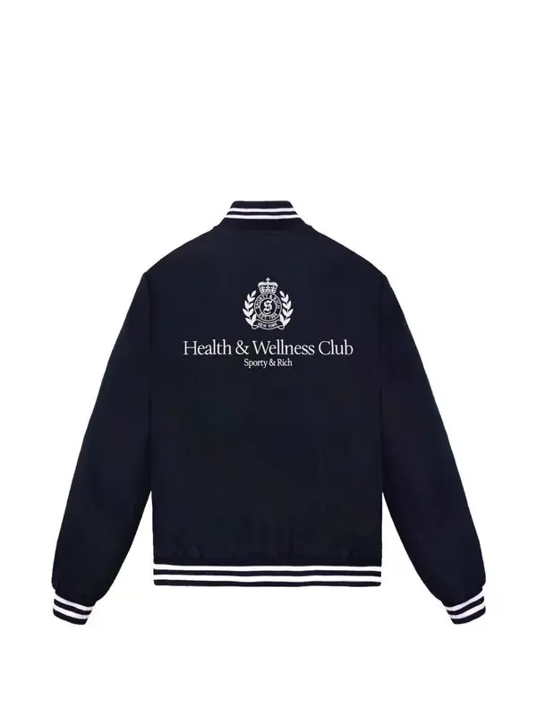 Sporty & Rich Health & Wellness Crest Varsity Jacket