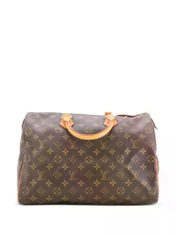 LOUIS VUITTON Speedy Handbag Monogram Canvas 35 Satchel - Brown