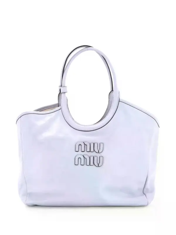 Miu Miu Ivy Leather Medium Tote Bag