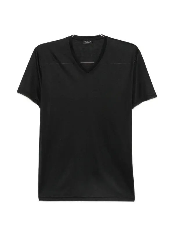 Gucci Silk V-necked T-shirt