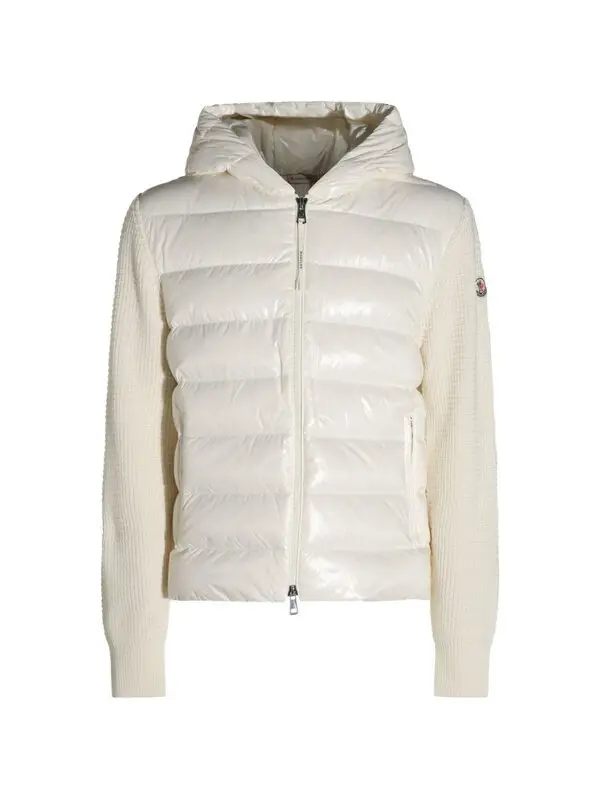 Moncler Wool And Nylon Padded Cardigan - Multicolor