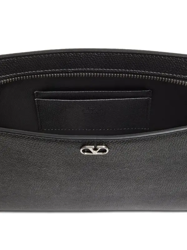 Valentino Garavani Vlogo Signature Leather Pouch