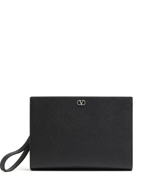 Valentino Garavani Vlogo Signature Leather Pouch - Multicolor