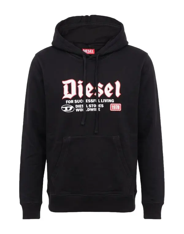 DIESEL® Sweatshirt Size Cotton, Polyester