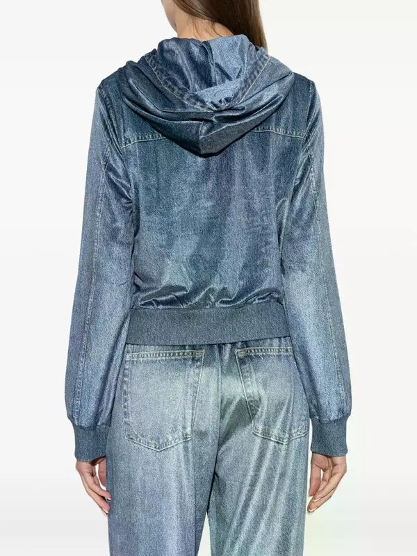 Rag & Bone Miramar Velvet Zip-up Hoodie