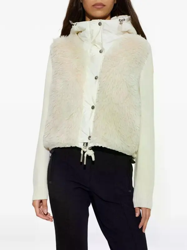 Moncler Quilted Shearling-panel Cardigan