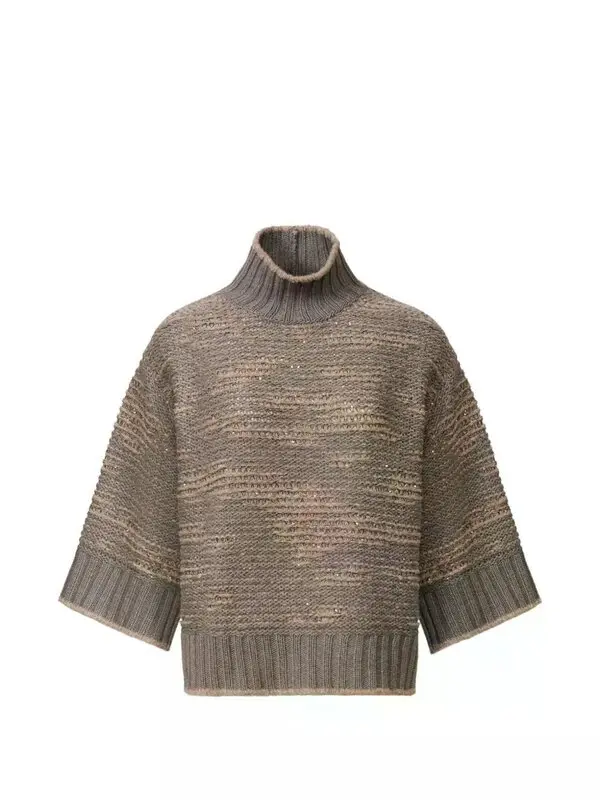 Fabiana Filippi Sequin-embellished High-neck Sweater