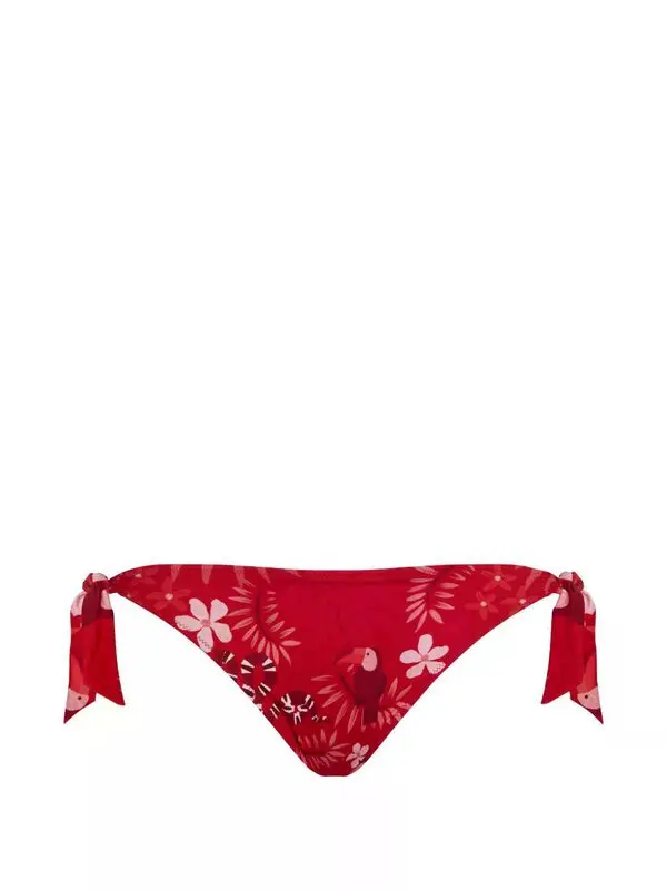 Vilebrequin Floral-print Side-tie Bikini Bottoms