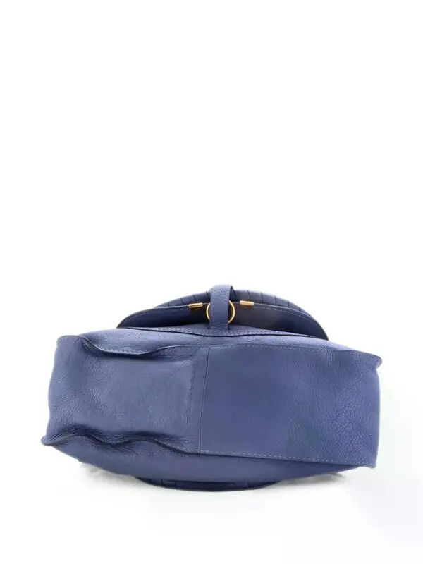 Chloé Marcie Leather Medium Satchel - Blue