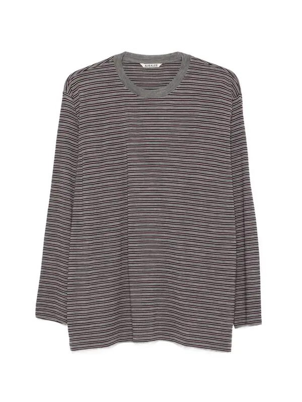 Auralee Wool Striped T-shirt