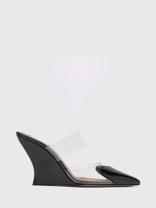 Alaïa Alaia Le Cå“ur Heart-print Patent Leather High-heel Mules