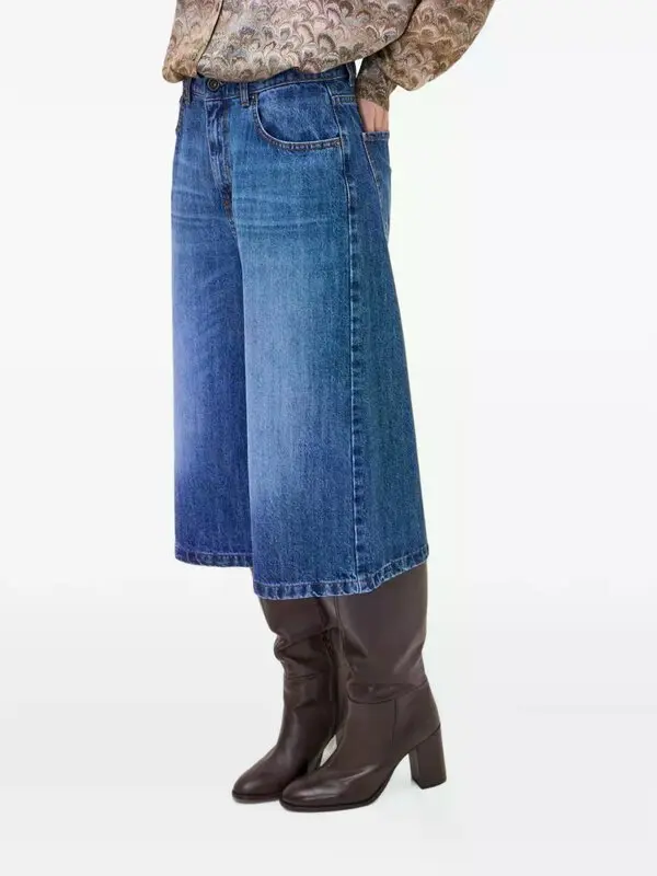 OTTOD'AME Wide-leg Denim Shorts