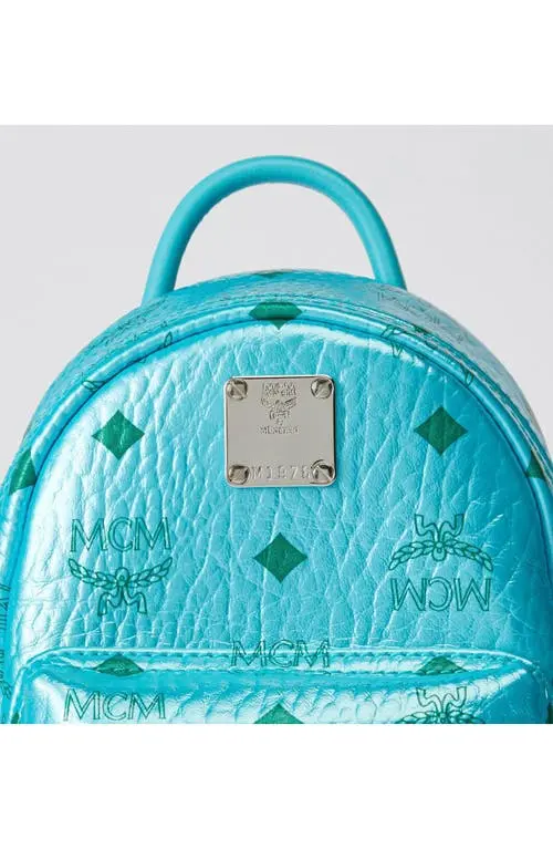 Mcm X-mini Stark Bebe Boo Side Studs Backpack In Visetos