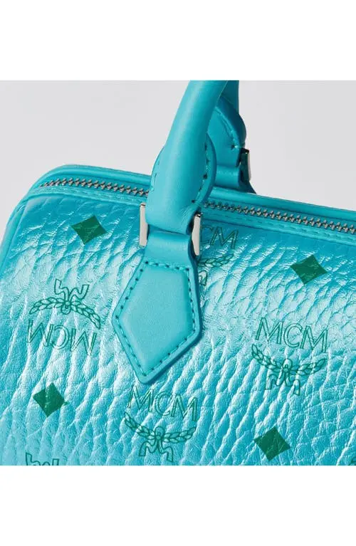 Mcm Ella Boston Bag In Visetos