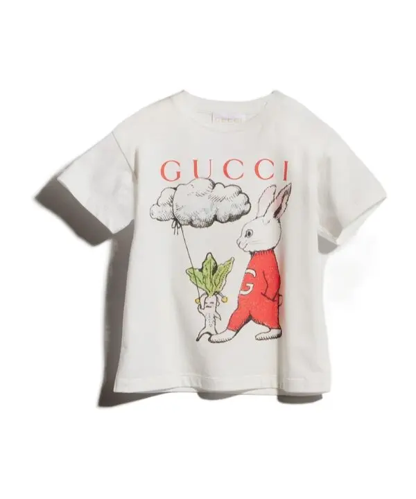 Gucci Baby Cotton T-shirt With Print - White