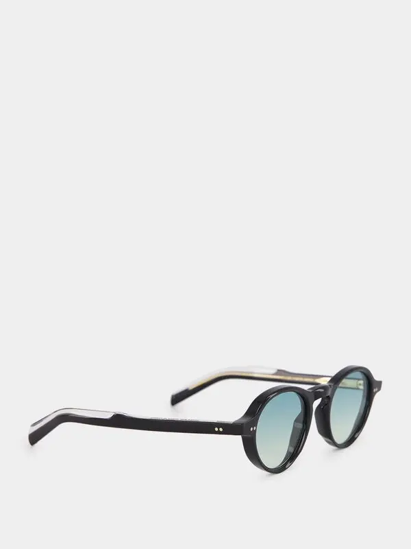 CUTLER AND GROSS Black Gr08 Round Sunglasses