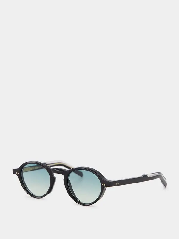 CUTLER AND GROSS Black Gr08 Round Sunglasses