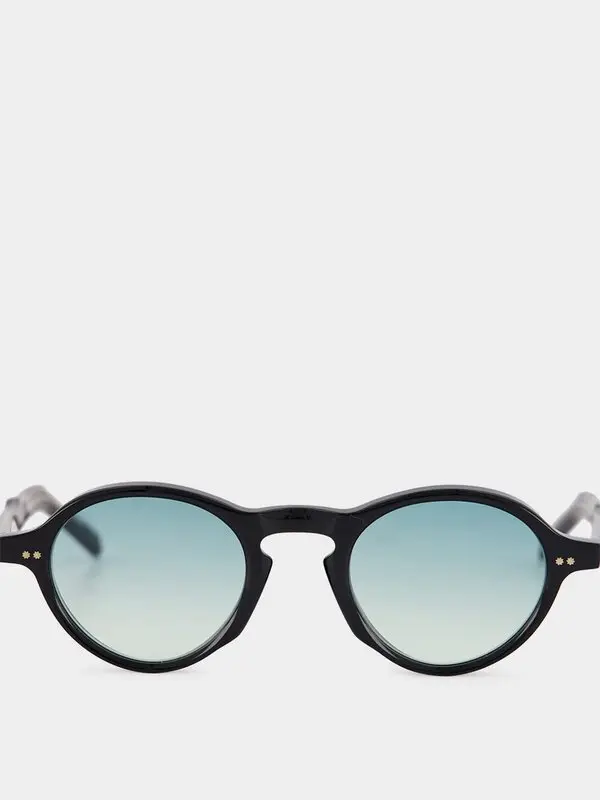 CUTLER AND GROSS Black Gr08 Round Sunglasses