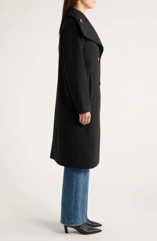 Bernardo Funnel Neck Coat - Black