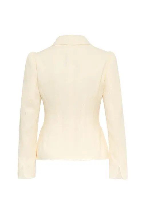 MAISON COMMON Jersey Jacket With Peter Pan Collar
