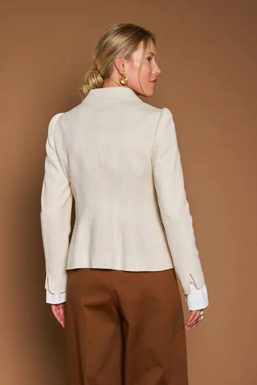 MAISON COMMON Jersey Jacket With Peter Pan Collar