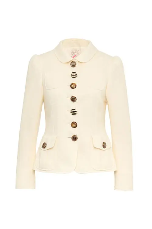 MAISON COMMON Jersey Jacket With Peter Pan Collar